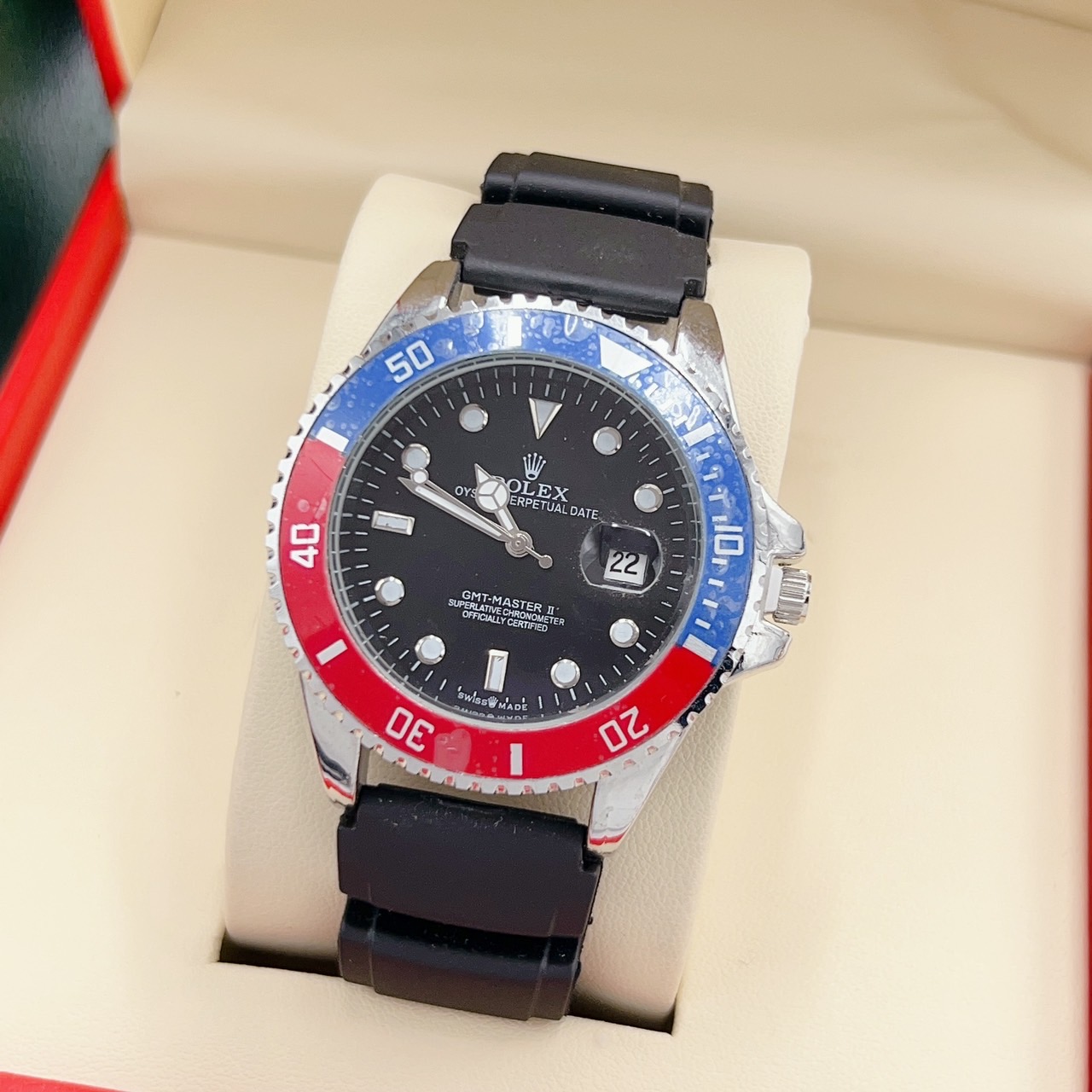 watchtime นาฬิกาข้อมือแบรนหรู สายยาง ขอบหมุนได้ พร้อมส่ง ราคาถูก พร้อม ...