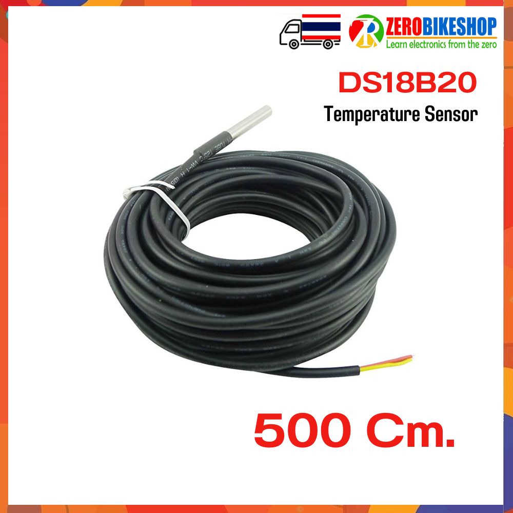 DS18B20 Stainless steel package Waterproof DS18b20 เซนเซอร์วัดอุณหภูมิ ...