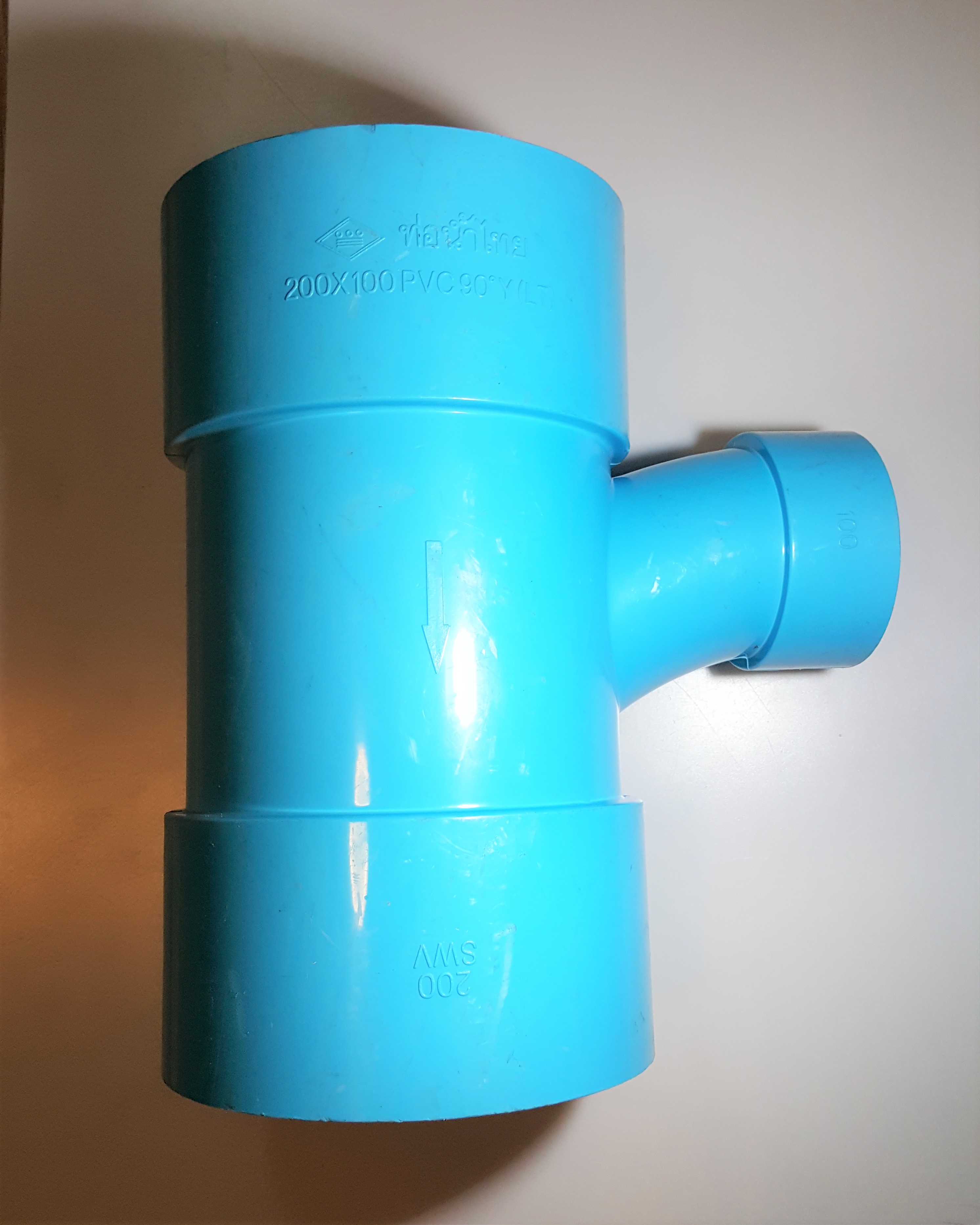 สามทางทีวาย พีวีซี TY PVC 90 องศา ท่อน้ำไทย สำหรับท่อ ขนาด 8 x 4 นิ้ว ...