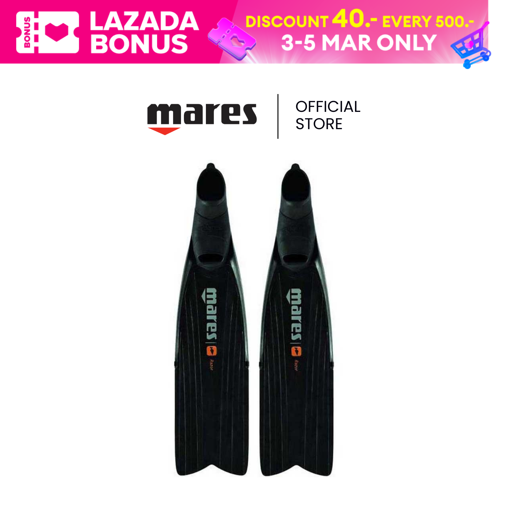 ฟินดำน้ำฟรีไดฟ์ Mares Razor Pro สีดำ | Lazada.co.th
