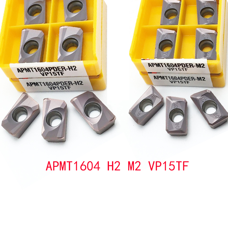 APMT1604 H2 M2 VP15TF UE6020 คาร์ไบด์แทรกเครื่องมือกลึง APMT1135 M2 H2 VP15TF เครื่องกลึงหน้า ...