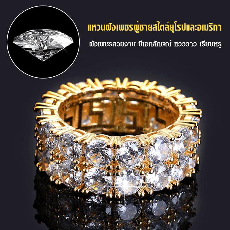 Usmarttของแท้ 100 S925 แหวนเงินแท้ 14K ทองชุบแหวนเพชรแหวนผู้หญิง Ring - Usmartt - ThaiPick