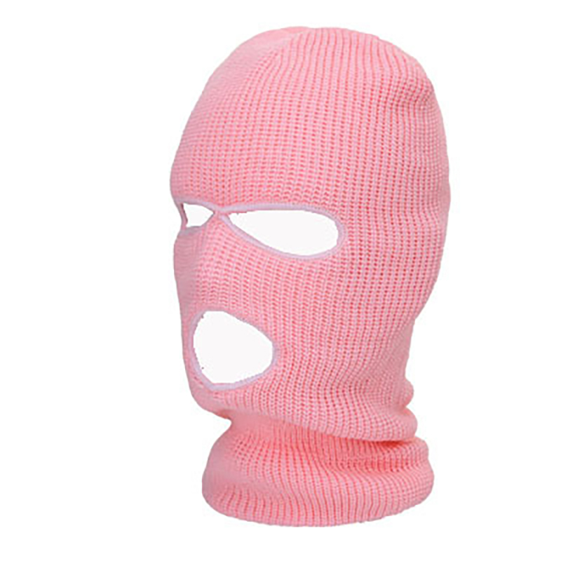 Full Face Cover Ski Mask Hat 3 Holes Balaclava Windproof Knit Beanies ...