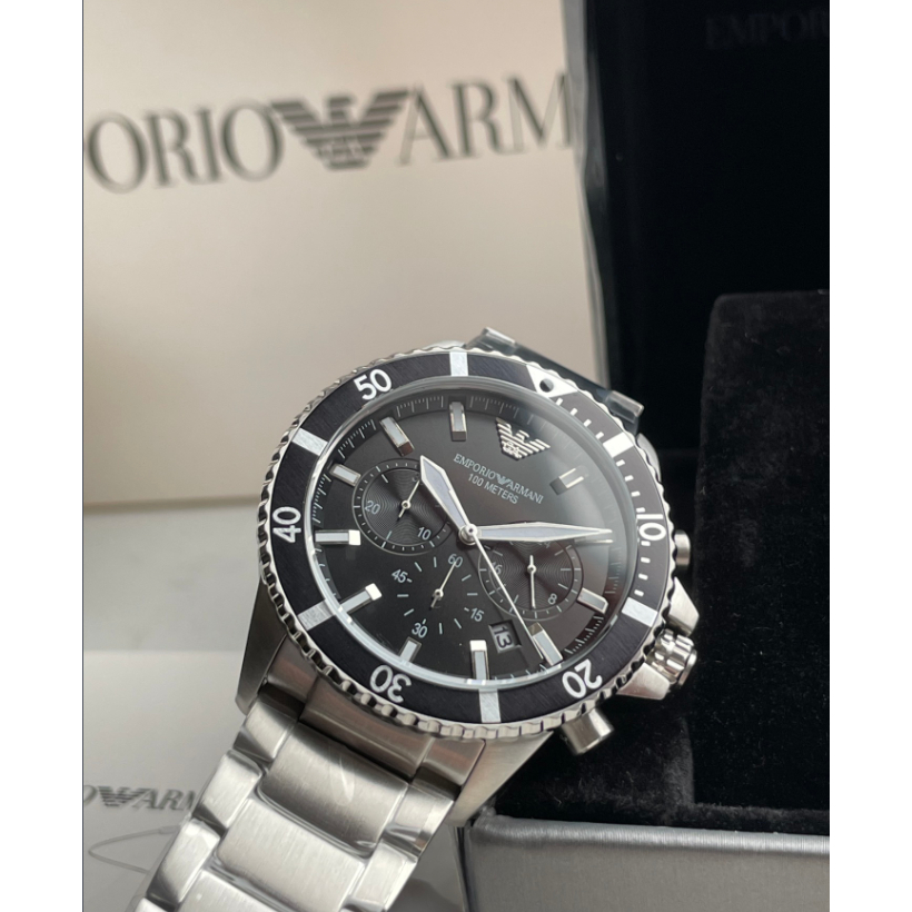 Emporio Armani Chronograph Stainless Steel Watch AR11360 - watchtag ...