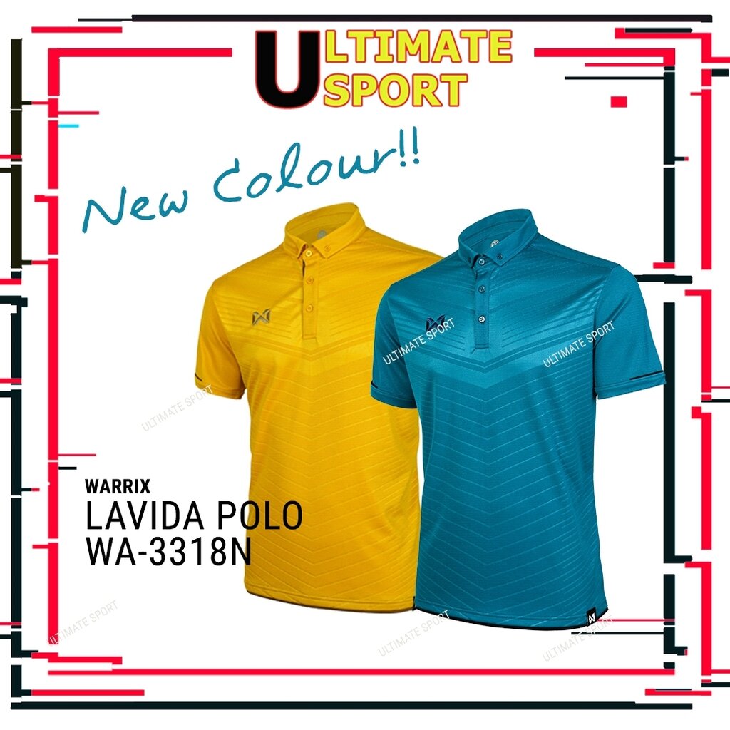 Warrix เสื้อโปโลวาริกซ์แขนสั้น พิมพ์ลาย วอริกซ์ WA-3318N 3318 LAVIDA สีใหม่ ทองเขียวคราม ใส่สบาย ...