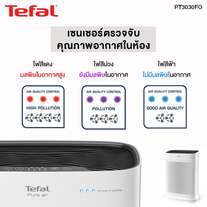 เครื่องฟอกอากาศ tefal เครื่องฟอกอากาศในห้องนอน Air Purifier tefal รุ่น ...