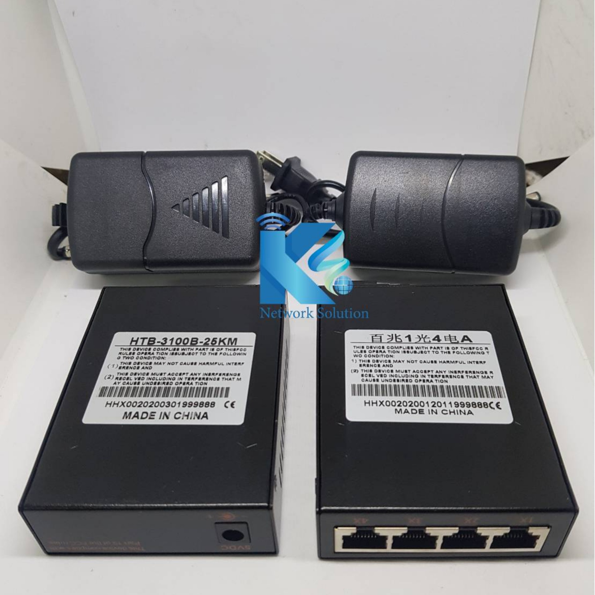 Netlink MediaConverter HTB-3100+มีเดีย คอนเวอร์เตอร์ 4 Ports Lan /100t ...