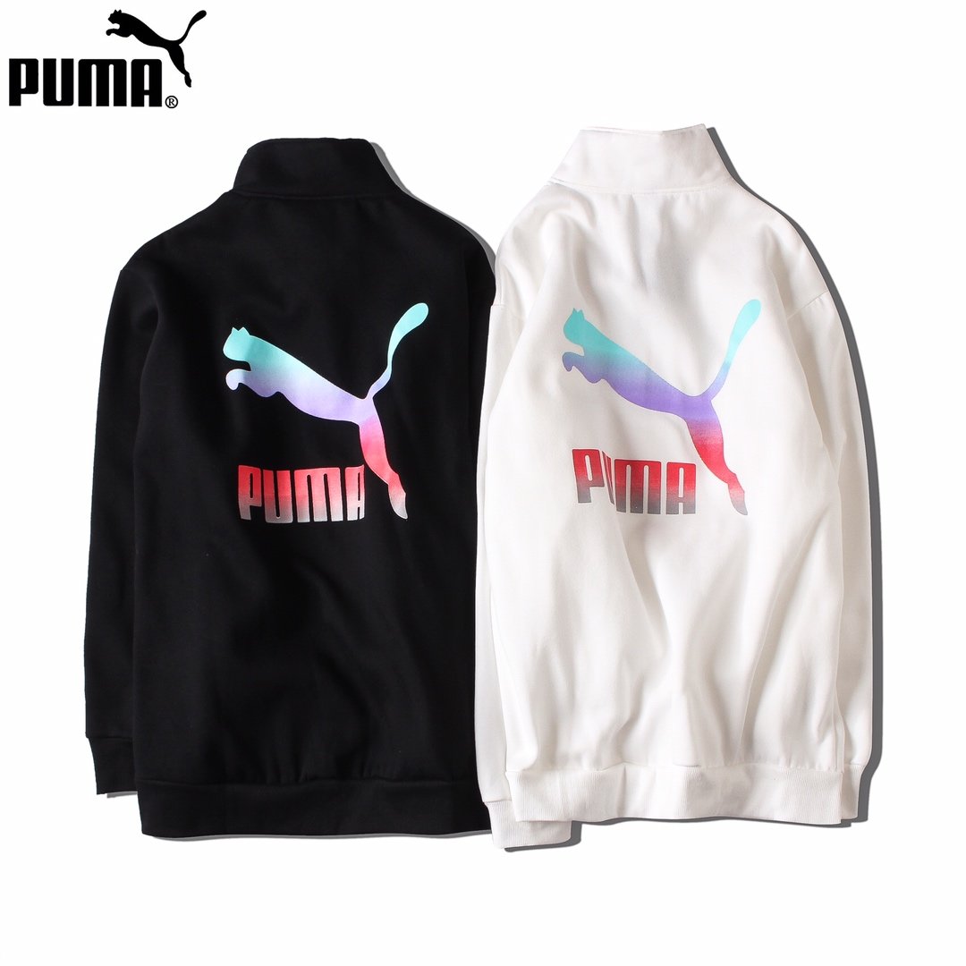 PUMA_Colorful Logo Logo Zip Coat Special Print sports and leisure men's ...