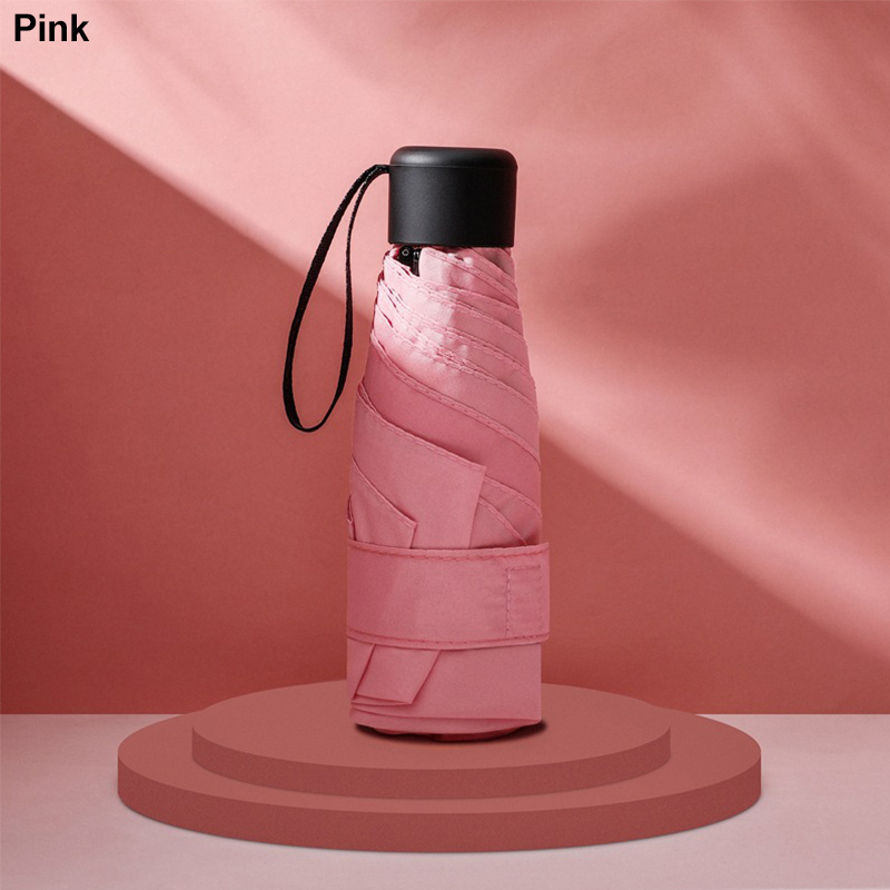 Ultra-light mini ห้าพับร่มกาวสีดำร่มกันแดดเด็กพ็อกเก็ตแบบพกพาขนาดเล็ก ...