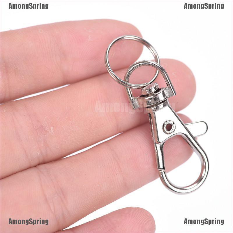 AmongSpring 10PC Silver Swivel Trigger Clips Snap Lobster Clasp Hook ...
