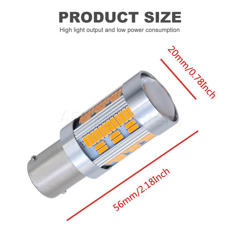 65Infinite แพ๊คคู่ หลอดไฟถอย สว่างที่สุดในตลาด 1000Lumens 2x LED ขั้วแบบหนีบ (T20, 7440, WY21W ...