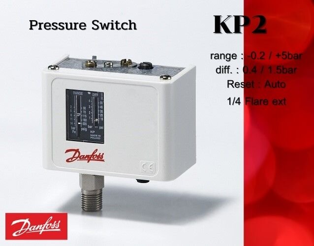 Pressure Switch Danfoss KP2 (-0.2 / +5.0 bar) ของแท้ | Lazada.co.th