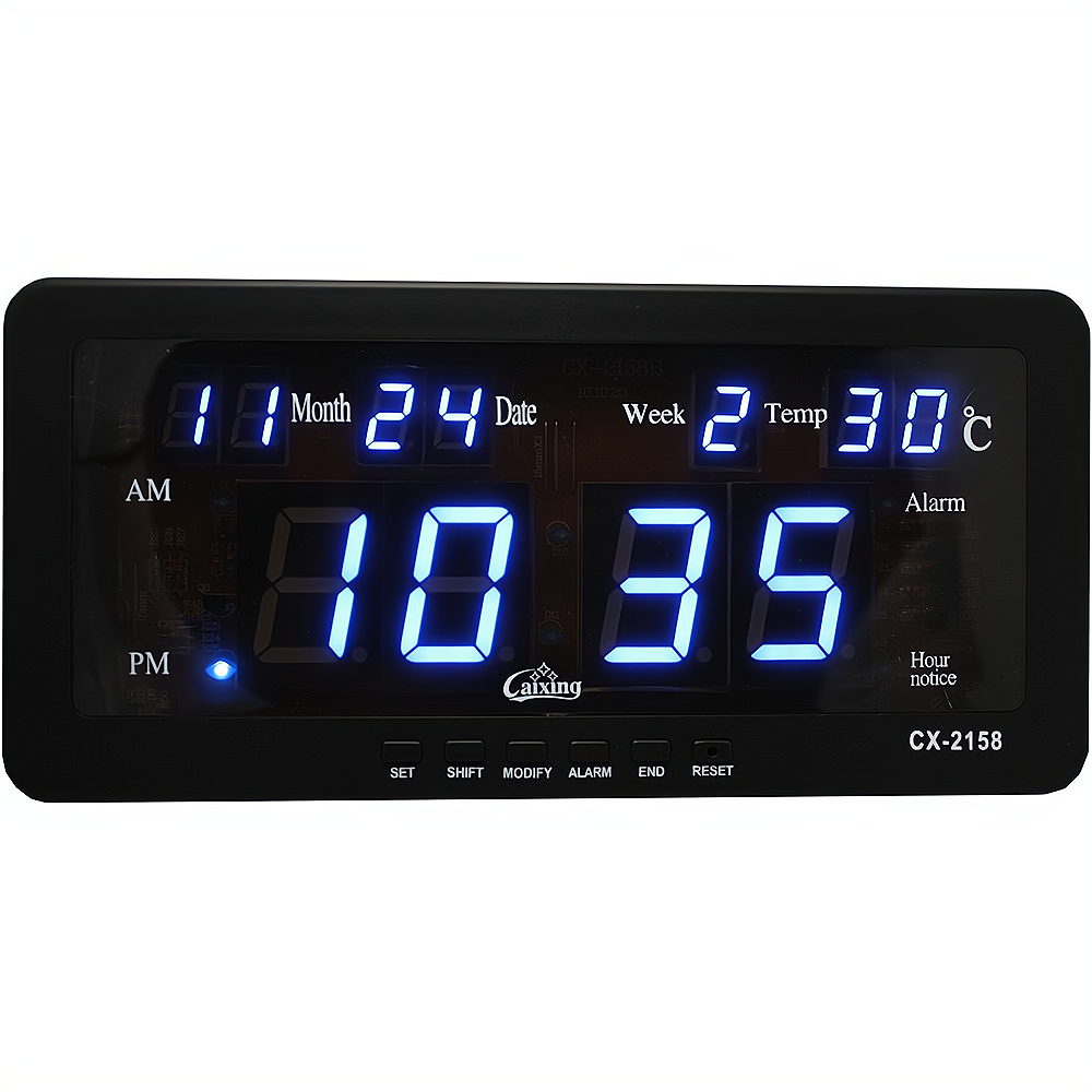นาฬิกาดิจิตอล (CX1018) 21.5x10.3x3cm นาฬิกา ตั้งโต๊ะ LED DIGITAL CLOCK ...