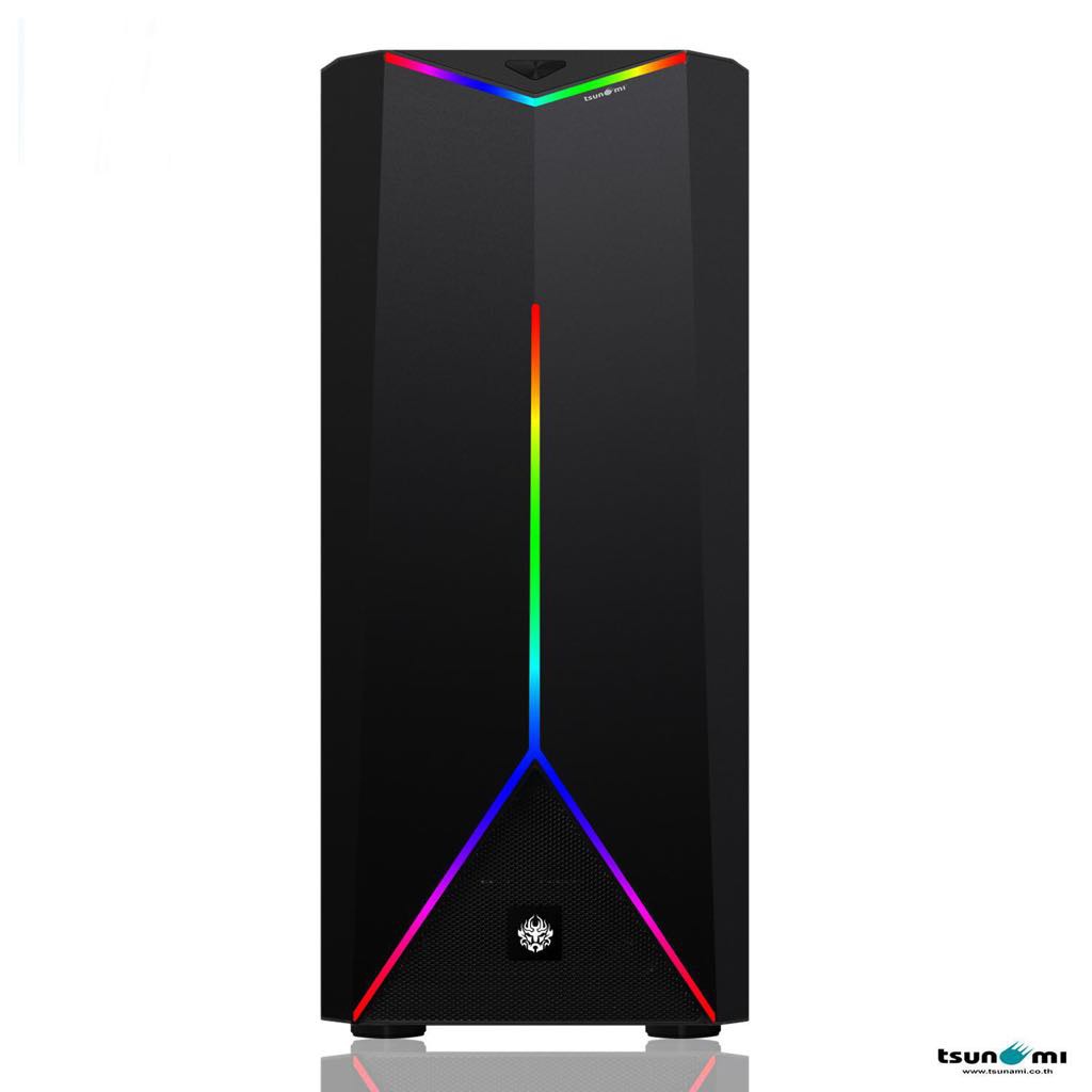 Tsunami Hunter Eagle H8 RGB ATX Gaming Case (with Tempered Glass Side ...
