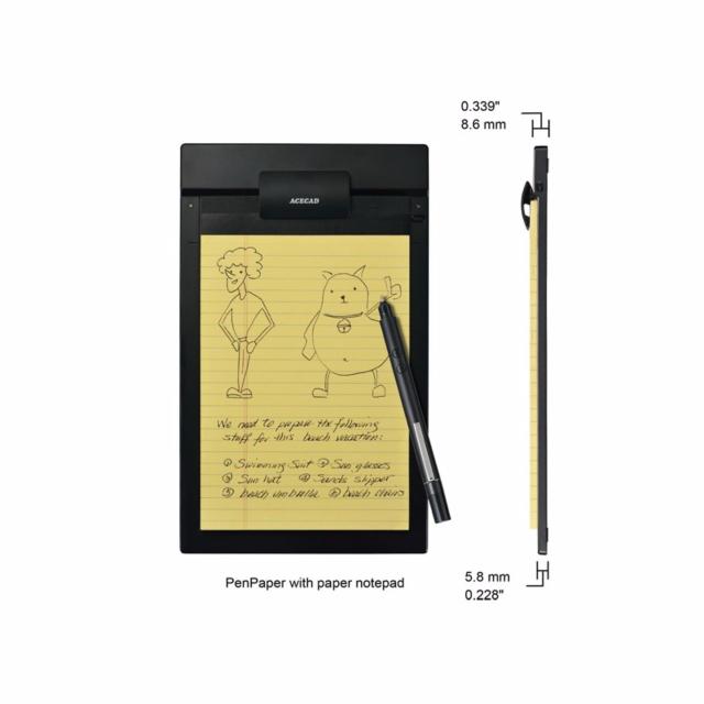ACECAD DIGITAL NOTEPAD ขนาด 5X8 รุ่น PenPaper (ฺBlack) ราคาโปรโมชั่น