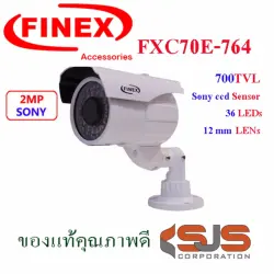 Finex กล้องวงจรปิด CCTVความละเอียด 700 TVL Color 1/3" Sony รุ่น FXC70E-764 - White - Storm ...