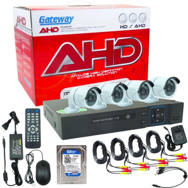 สั่งซื้อ Gateway ชุดกล้องวงจรปิด 4 กล้อง HD AHD KIT 1.3 Mp J-860 (White ...