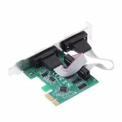 การ์ด pci express X1( PCI-E ) to DB9 RS232 Express Serial Controller Adapter 2 พอร์ต +Driver ...
