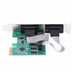 การ์ด pci express X1( PCI-E ) to DB9 RS232 Express Serial Controller Adapter 2 พอร์ต +Driver ...