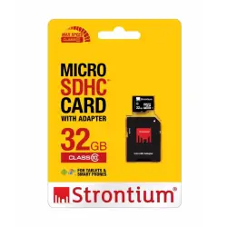 Strontium Micro SD Card 32GB card class 10 with adapter - Jumbo ...