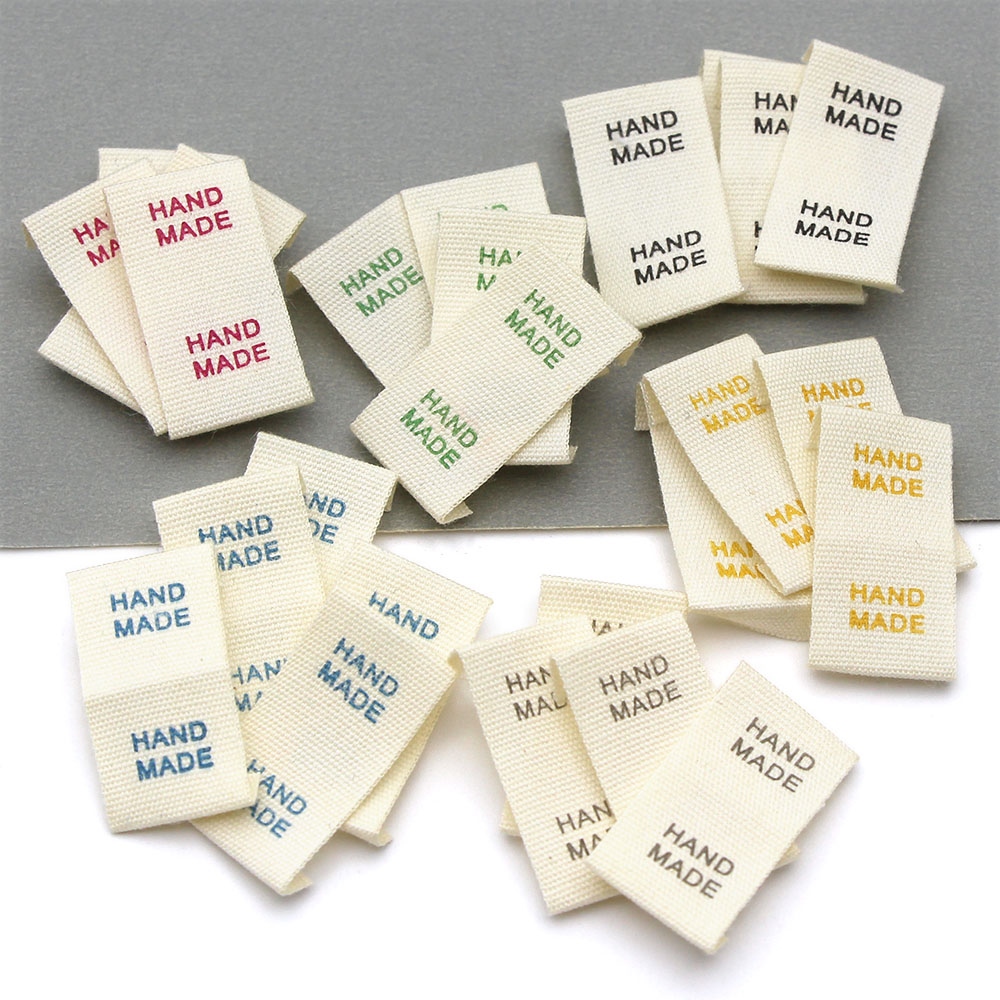 50Pcs Beige Clothes Tags Colorful Hand Made Labels For Sock Hats ...