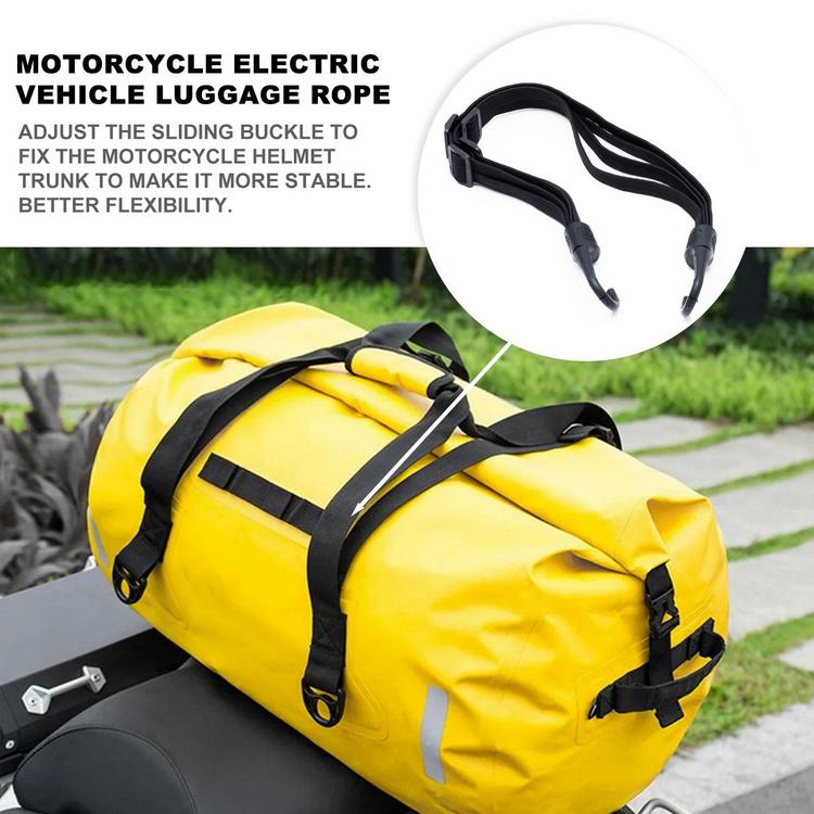 Helmets Rope Black Motorcycle Helmets Luggage Rope With 2 Hooks ...