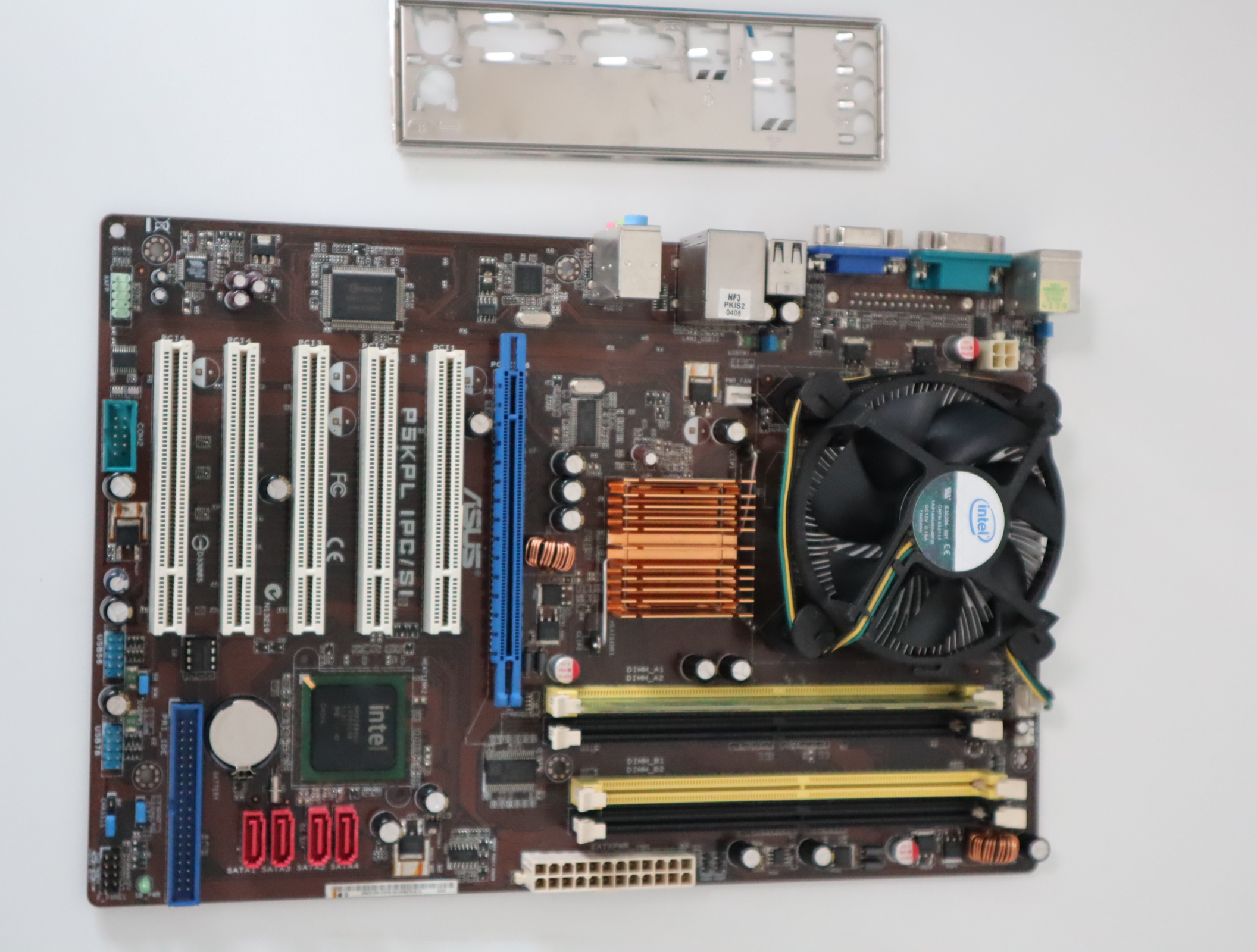 ASUS Motherboard P5KPL IPCSI -LGA775 socket พร้อม Heatsinkพัดลม ฝาหลัง ...