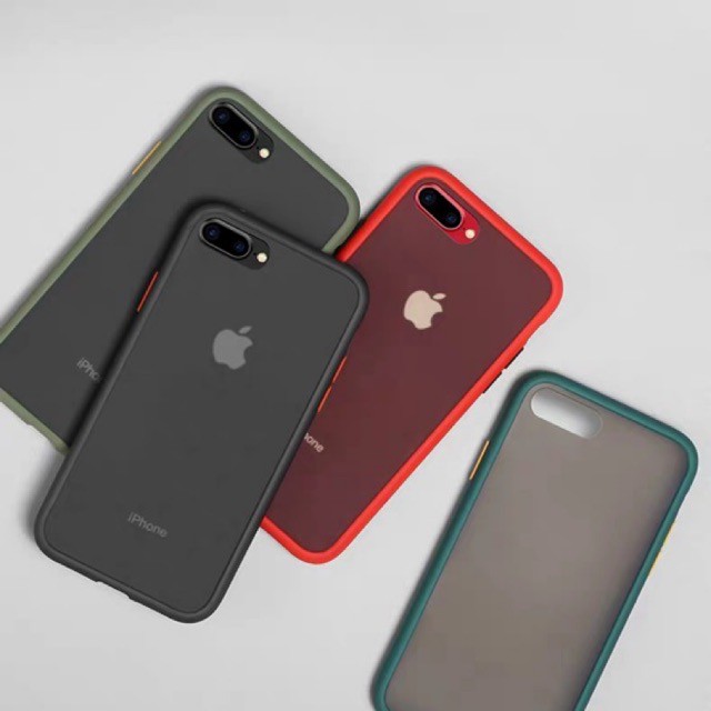 gHfC05 เคส หลังด้านขอบสี 10สี รุ่น iPhone 6 6s iphone7 iphone8 iphone6plus 6s plus iphone7plus ...