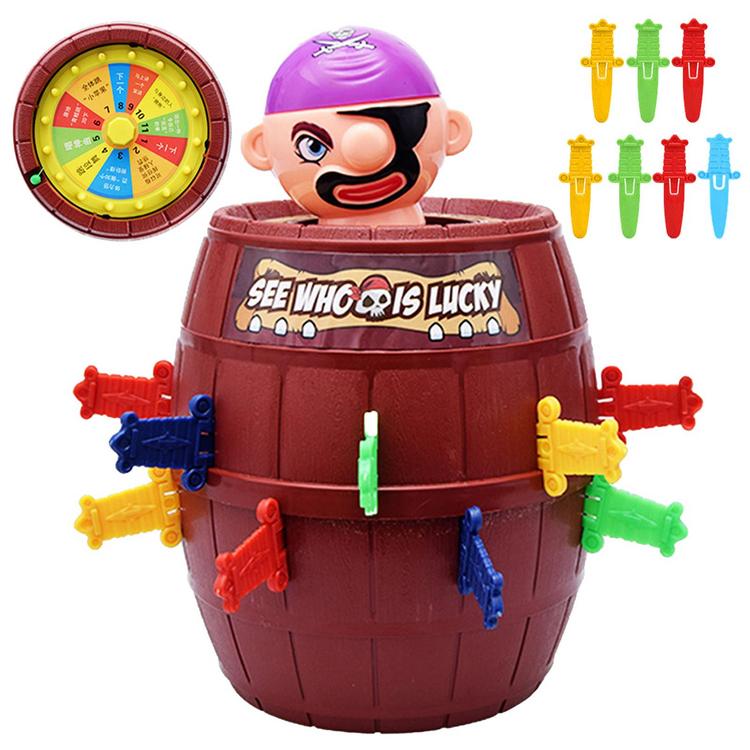 New Funny Pirate Barrel Toys Lucky Game Jumping Pirates Bucket Table ...