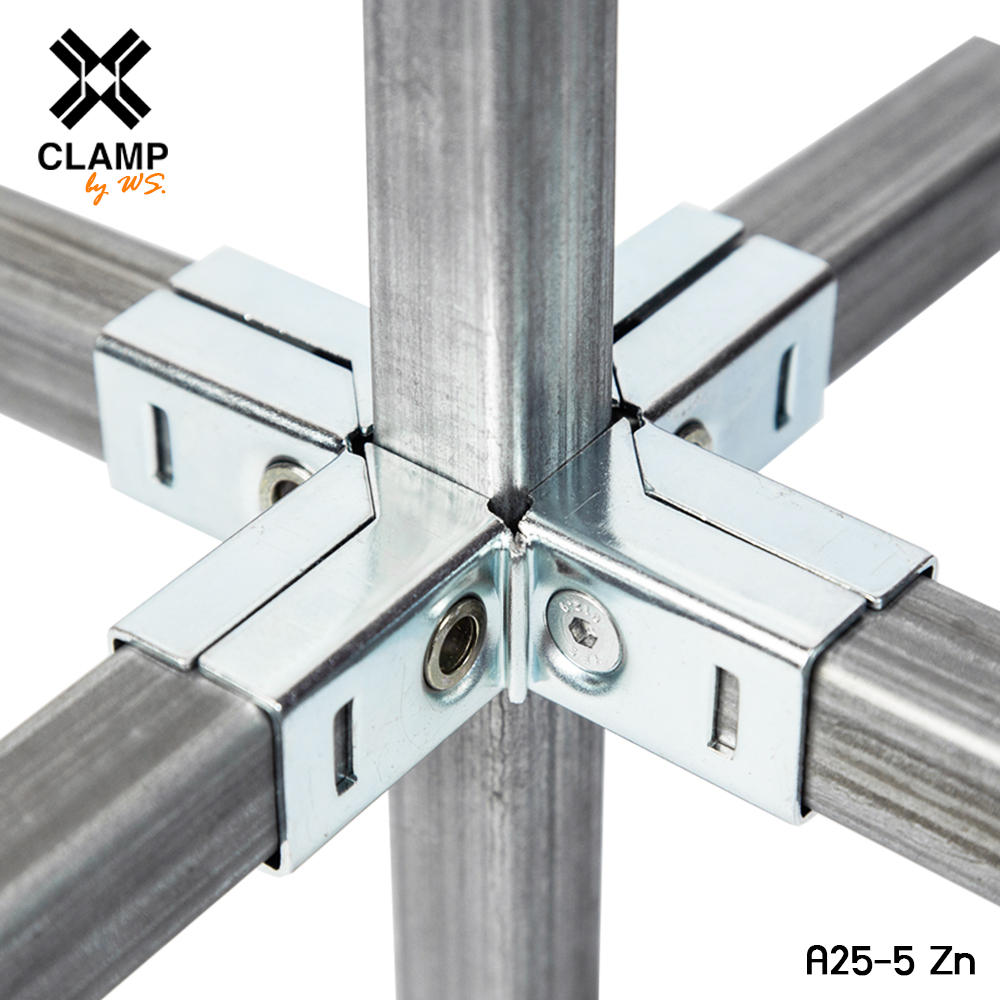 X Clamp by WS ข้อต่อน็อคดาวน์ ไม่ต้องเชื่อม ใช้กับเหล็กกล่อง ขนาด1นิ้ว ...