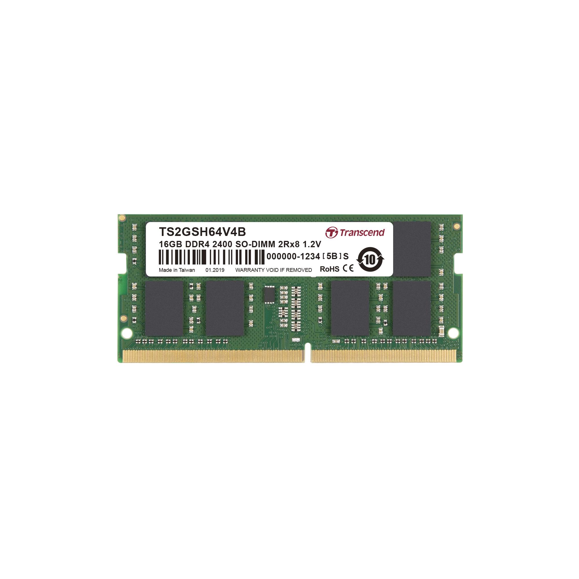 Transcend 16GB DDR4 2400 SO-DIMM Memory (RAM) for Laptop, Notebook ...