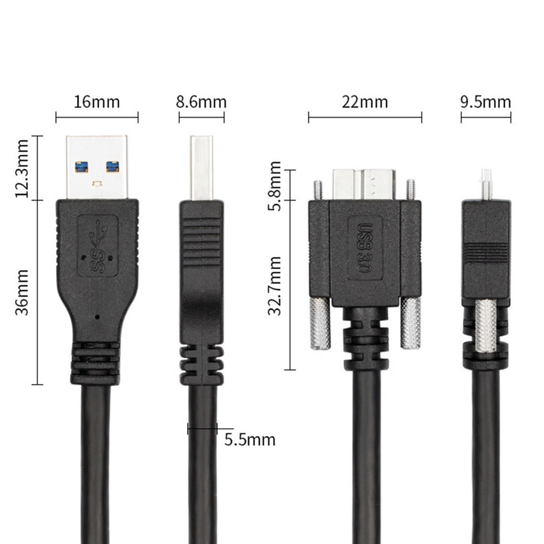 USB 3.0 A type Male To Micro B Male Extension Camera Cable USB3.0 AM ...