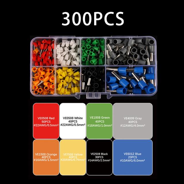 Boxed Ve Series Insulated Terminal Block Cord End Crimping Sleeve ...