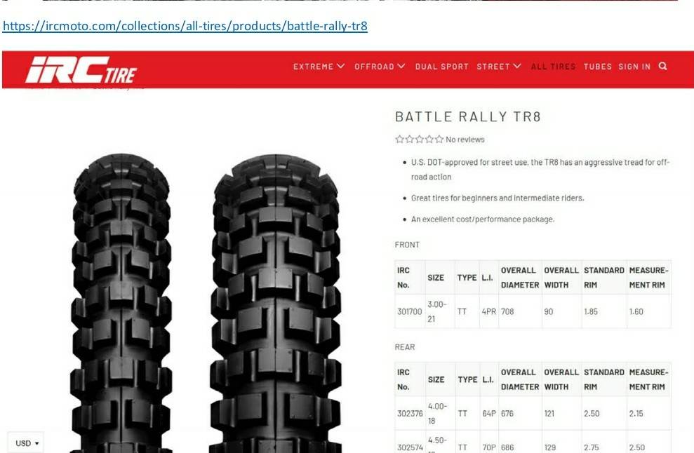 IRC TR8 ยางอ็อฟโรดนำเข้าจากญี่ปุ่นคุณภาพสูง | Lazada.co.th