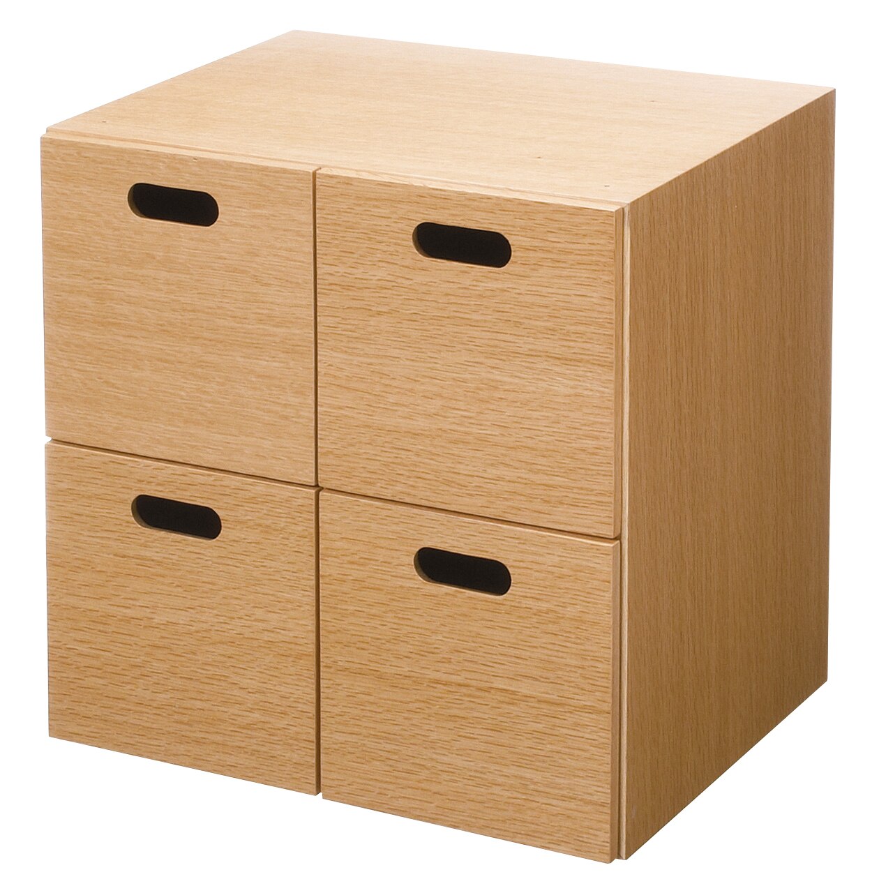 มูจิ กล่องลิ้นชัก - MUJI Stacking Chest Drawer 4 Row (Oak Veneer) W37 x ...