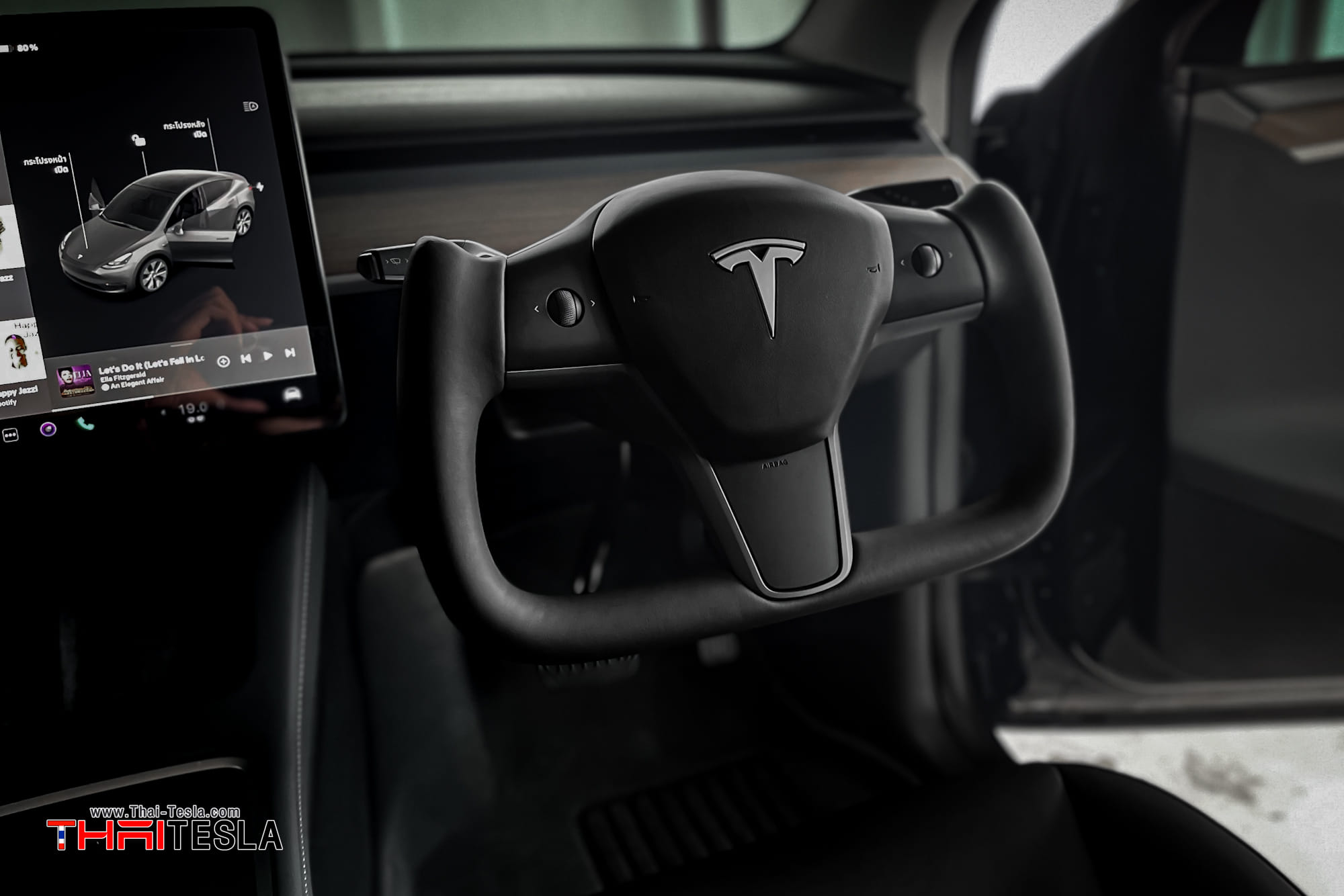 พวงมาลัย Tesla Model Y/3 Yoke Steering Nappa สีขาว / สีดำ มีHEATING ...