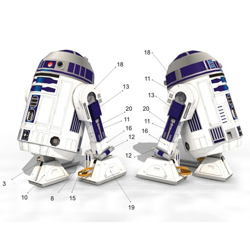 UG Skywalker Robot R2-D2 Movie Craft Model 3D Paper Model DIY Assembled ...