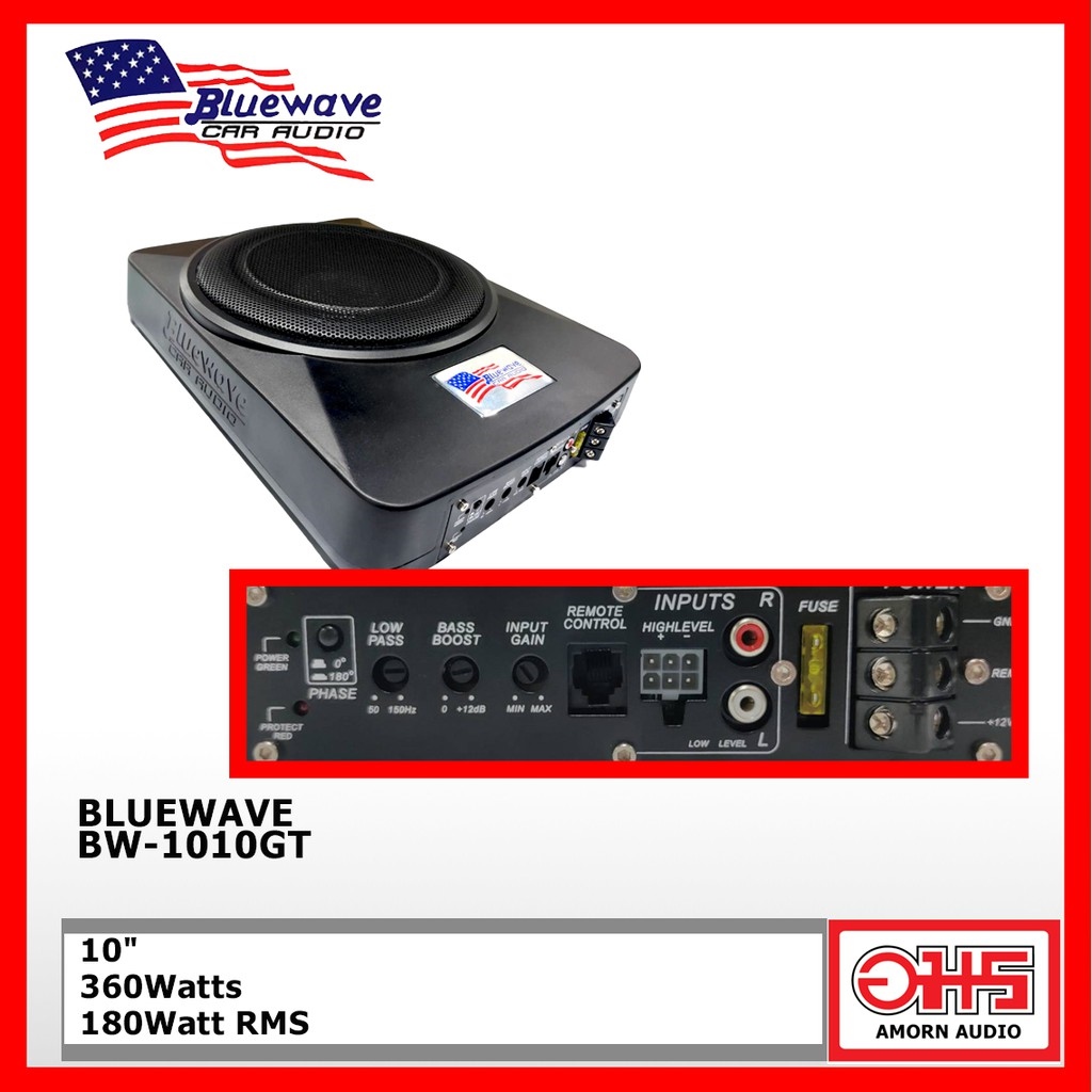 โค้ดLQSS7ลดสูงสุด1000 BLUEWAVE BW-1010GT Active Subwoofer ซับบ๊อค 10 นิ้ว กำลังขับสูงสุด 1000W ...
