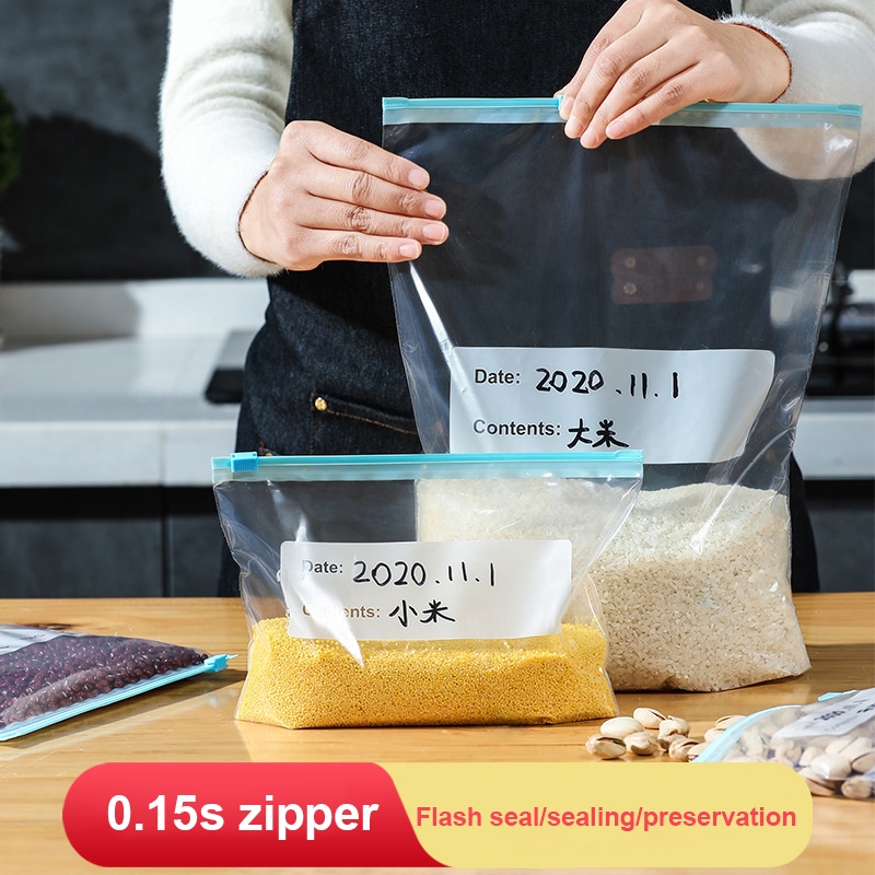 Zip Lock Bags Packing Storage Reusable Food Silicone Preservation ...