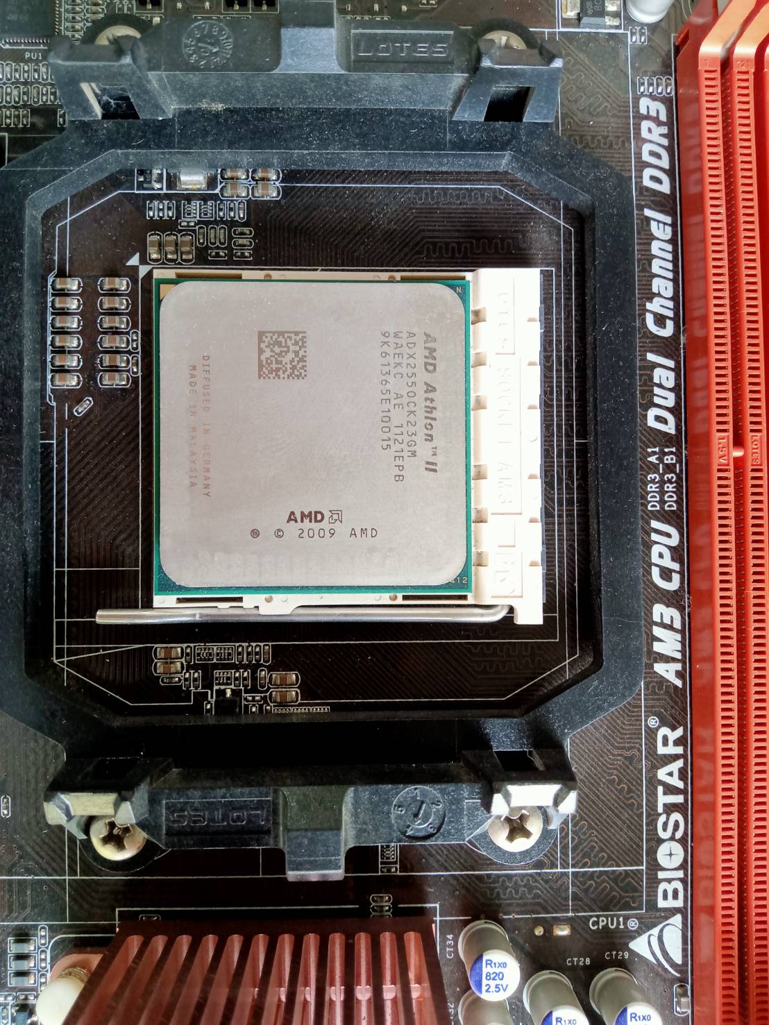 Mainboard Socket AM3 Biostar A880GU3 AMD Athlon II X2 255 Fan - THANA_P ...