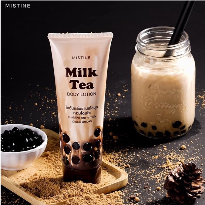 Mistine Milk tea body lotion โลชั่น ครีมทาผิว บำรุงผิว เพิ่มความชุ่ม ...