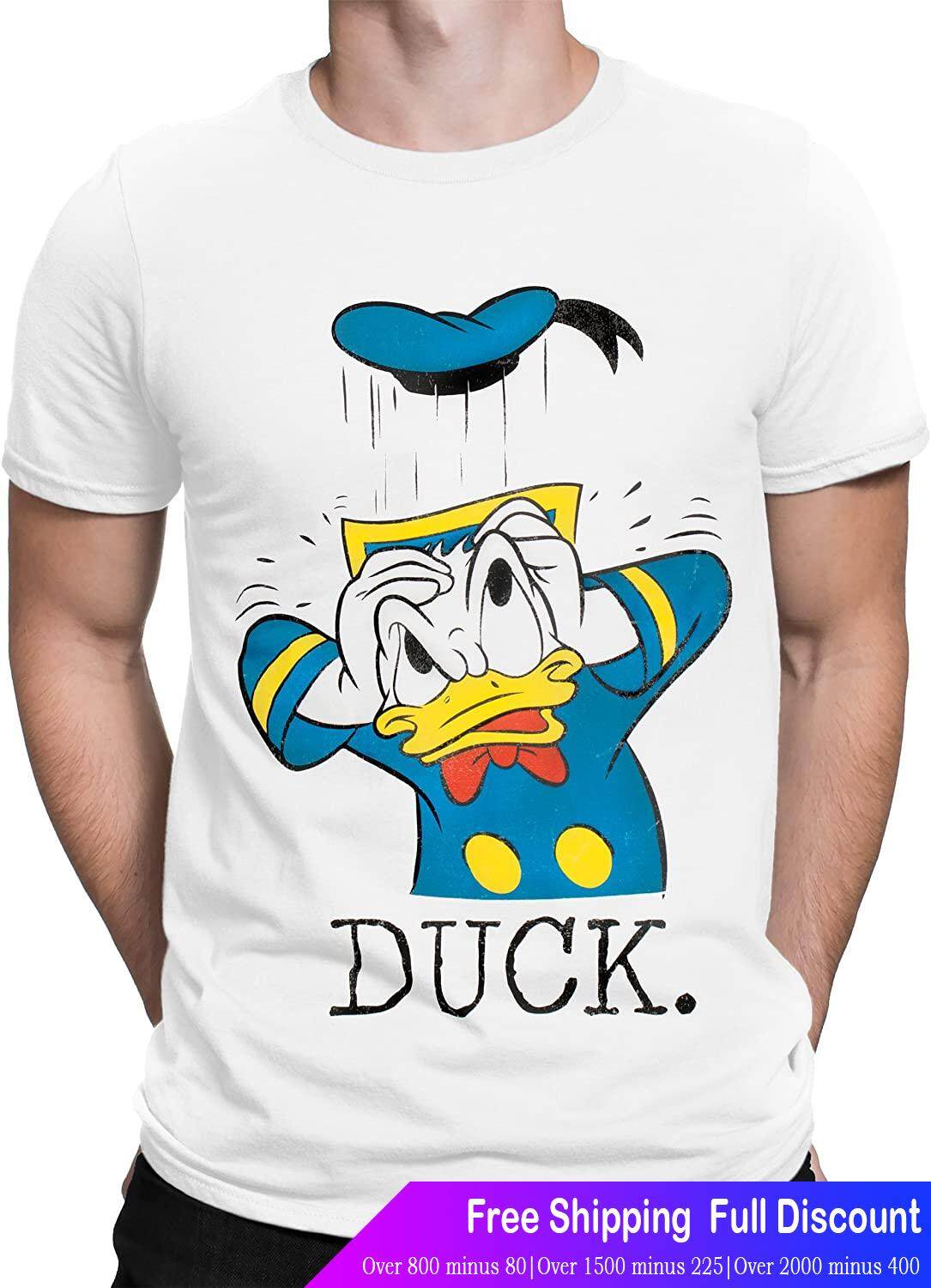 เสื้อยืด Donald Duck สำหรับผู้ชายและผู้หญิง Disney Donald Duck Mens ...