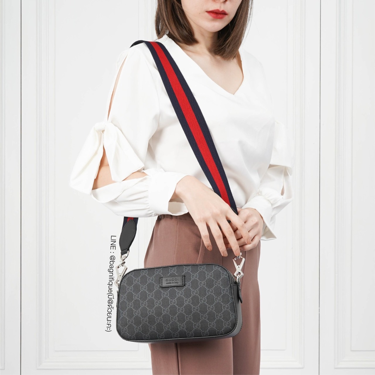 GUCCI Camera Bag Supreme Black - Bagnifique Brandname - ThaiPick