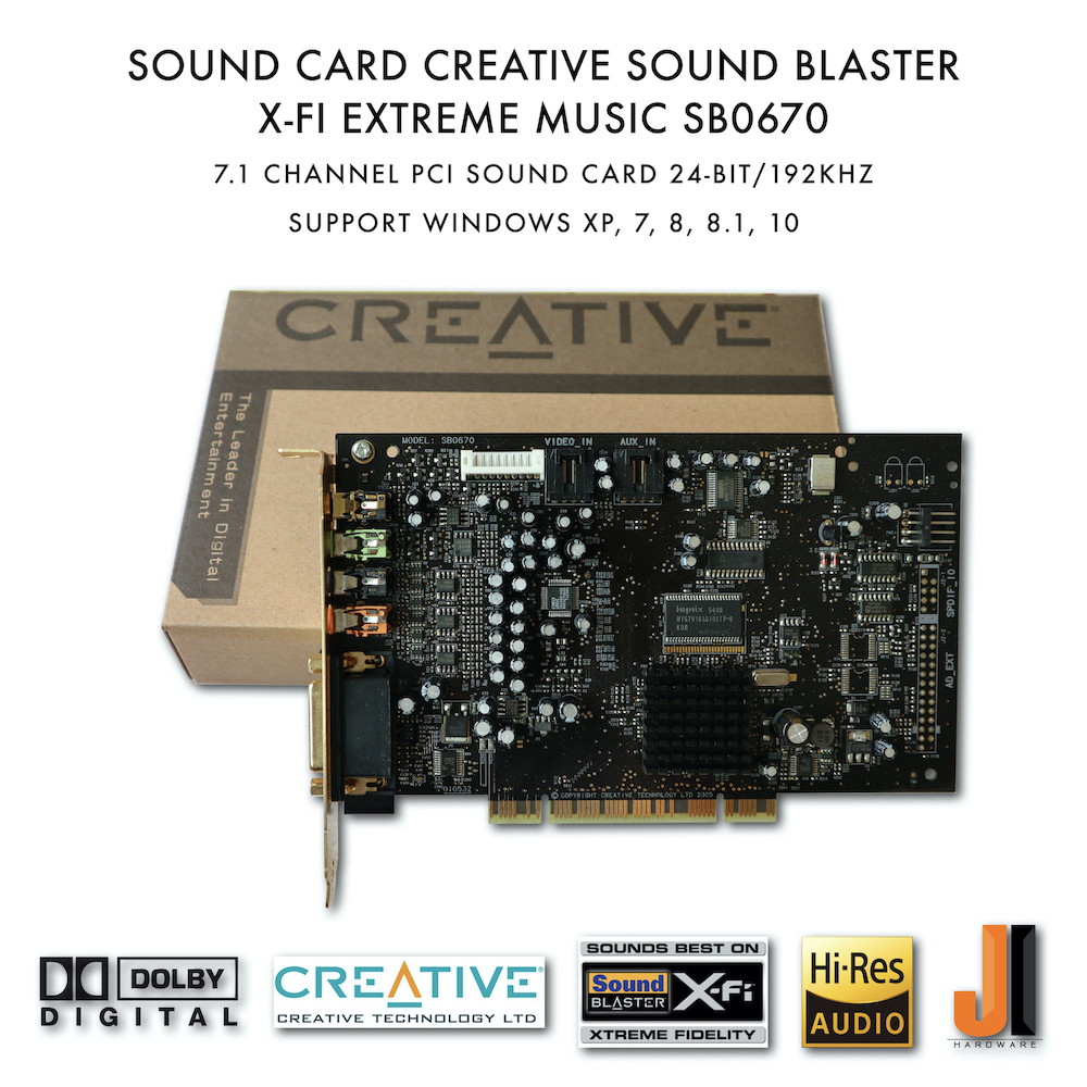 Sound Card Creative Sound Blaster X-Fi XtremeMusic SB0670 7.1 Channel ...