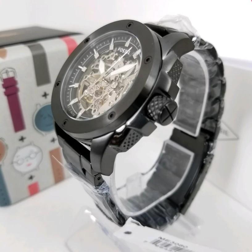 FOSSIL ME3080 Modern Machine Automatic Skeleton Dial Men's Watch ...