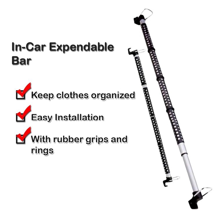 ส่งฟรี ราวแขวนผ้าในรถ car Clothes rail hanger ราวแขวนผ้า ที่แขวนผ้าใน ...