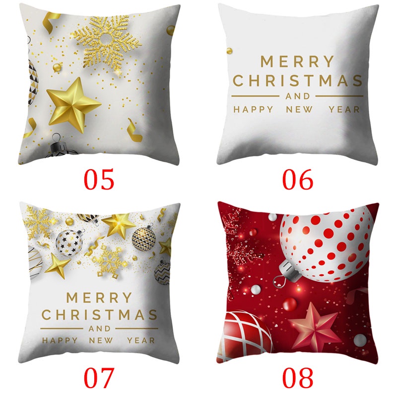 COD Christmas pillowcase piece Christmas pillow case Throw Pillow Ruby ...