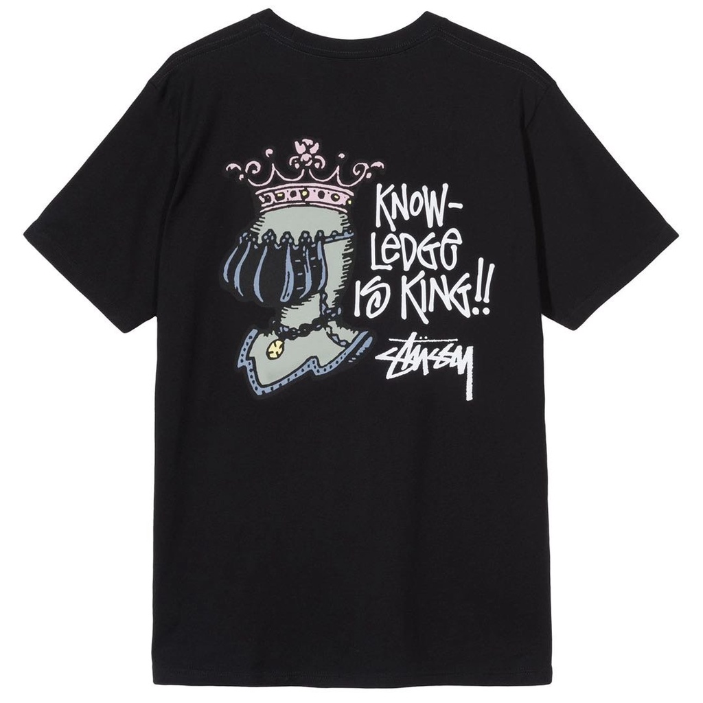 【lvvv】STUSSY เสื้อยืดลําลองสําหรับผู้ชายผู้หญิงแขนสั้นพิมพ์ลายการ์ตูน ...