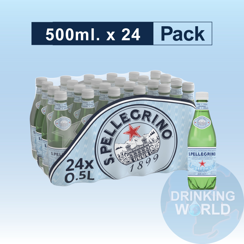 🌟พร้อมส่ง🌟 San Pellegrino Sparkling Mineral Water 500 ml (PET) 24 bottles น้ำแร่อัดแก๊สธรรมชาติ ...