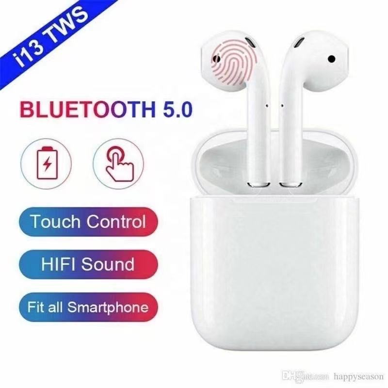 i13 หูฟัง TWS รุ่น ใหม่ พร้อมกล่องชาร์จ หูฟังบลูทูธไร้สาย Bluetooth V5 ...